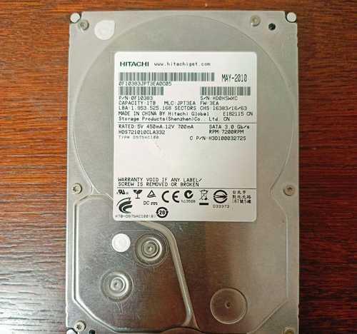 Жёсткие диск 1 тб Hitachi
