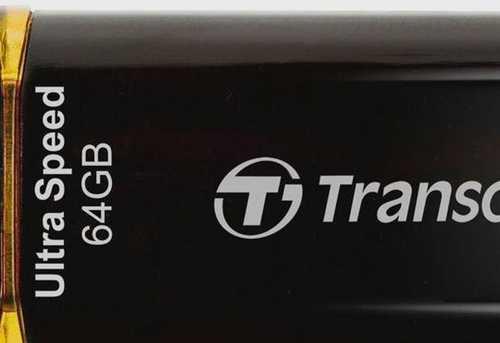 Флешка Transcend JetFlash 600 64 гб, 1 шт., черный