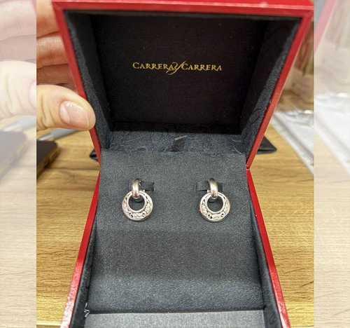 Серьги белое золото carrera y carrera