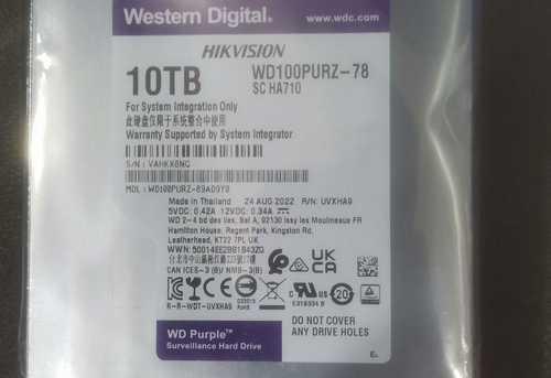 Жесткий диск 10 Тб Hdd Wd Purple Гарантия 10tb