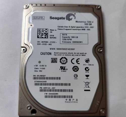 Жесткий диск 2.5" seagate 500Gb