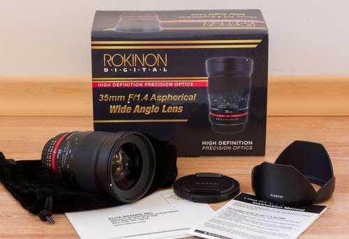 Rokinon 35mm f/1.4 AS UMC Nikon F AE Chip(Samyang)