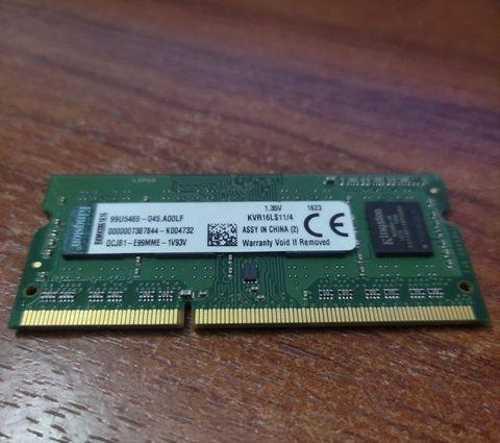 Модуль памяти SO-dimm DDR-3 4Gb Kingston