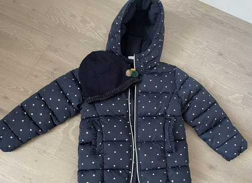 Куртка и шапка petit bateau 5-6 лет
