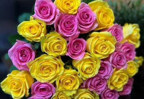 Доставка роз цветы оптом букет 15 25 35 51 101