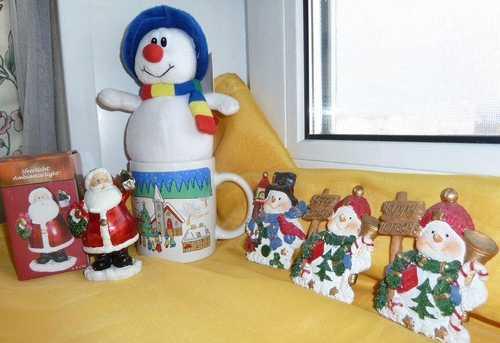 Новогодняя коллекция-Деды морозы-Снеговик-Кружка