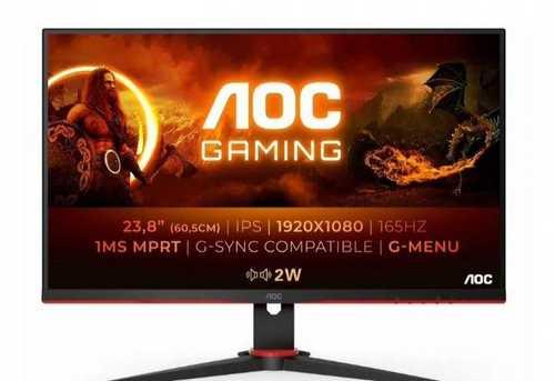 23.8" Игровой монитор 165hz AOC 24G2SPU/BK черный