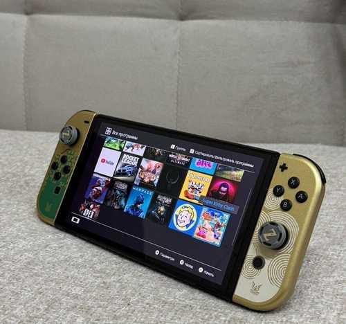 Nintendo switch oled zelda edition с играми 128гб