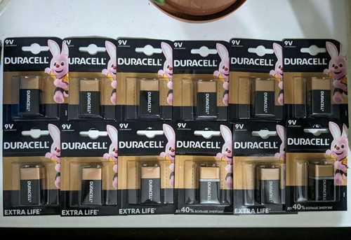 Батарейки щелочные Duracell 9v / крона 9v