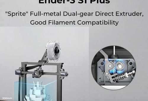 2шт. Новых. Creality Ender 3 S1 Plus 3D принтер