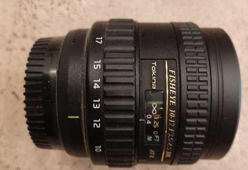 Tokina AT-X 10-17mm f/3.5-4.5 Fish-Eye Nikon