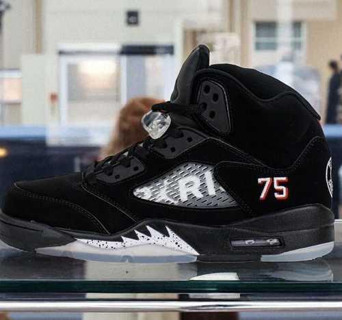 Кроссовки Air Jordan 5 Black Silver x PSG