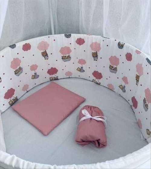 Бортики в детскую кроватку 120х60+ Подарок (просты