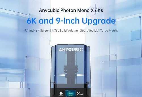 Anycubic Photon Mono X 6Ks жк-3D-принтер 9,1 Новый