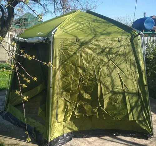 Зеленый шатер-палатка туристический
