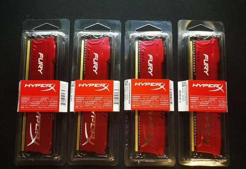 Ddr3 32gb 1600 Mhz Kingston HyperX fury Red