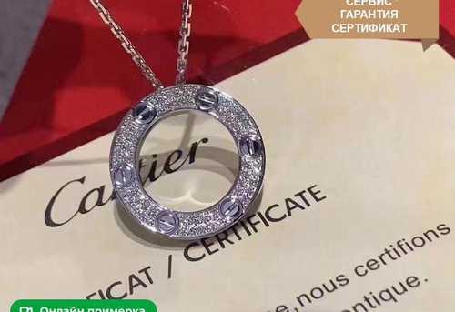 Cartier love колье, паве 0,34 ct