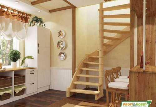 Лестница деревянная лс-01м