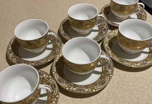 Новый Чайный сервиз 6 пар (6 чашек с блюдцами)