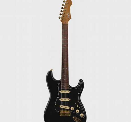 Электрогитара JET Guitars JS-380 Stratocaster SSS Rosewood FB Gold HW Black