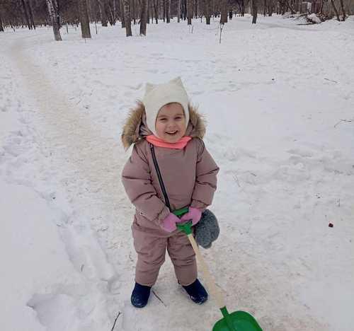 Зимний комбинезон для девочки 104 110