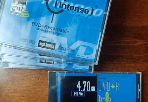 Болванка DVD+R 4.7GB 1x-8x Intenso, новые, 7шт