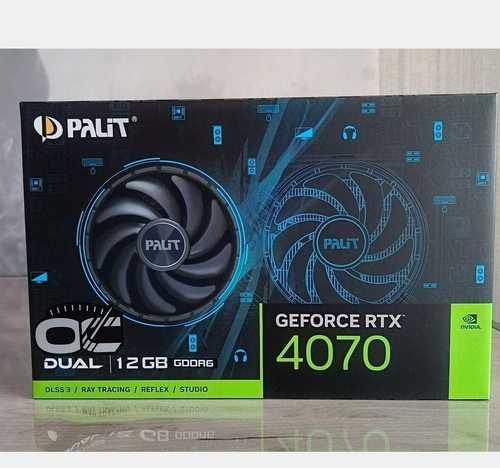 Видеокарта Palit RTX4070 Dual OC 12GB gddr6, новая