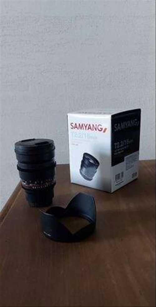 Объектив samyang 16 cine t2.2