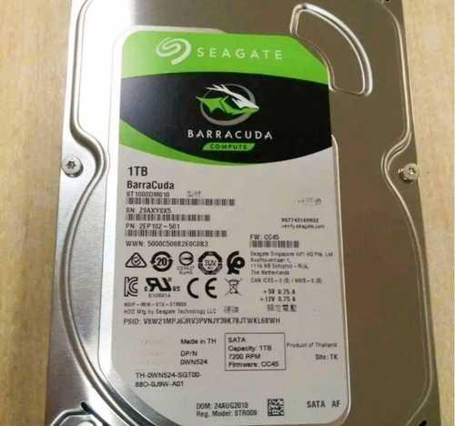 2 жестких диска Seagate Baracuda по 1 тб