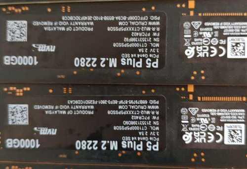 SSD Crucial M.2 2280 P5 series 1.0 Тб NVMe