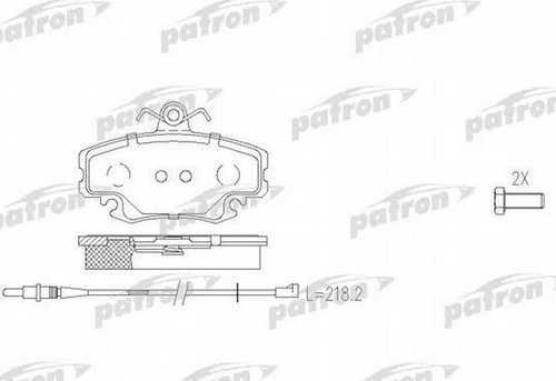 Patron PBP845 Колодки тормозные дисковые перед с д