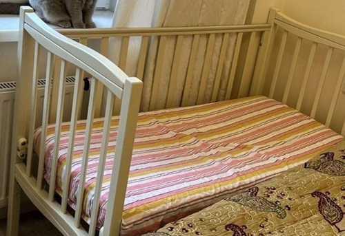 Детская кроватка papaloni+матрац