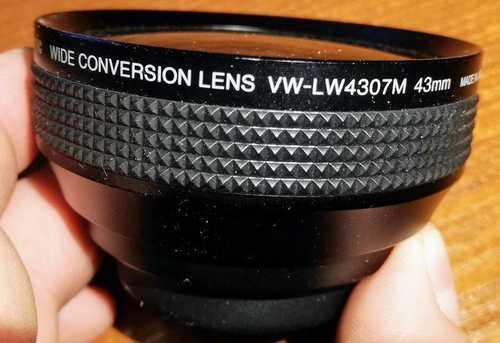 Широкоугольный конвертер panasonic vw-lw4307m 43mm