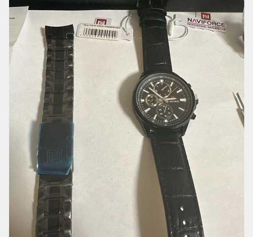 Часы naviforce NF9089 водонепроницаемые черные