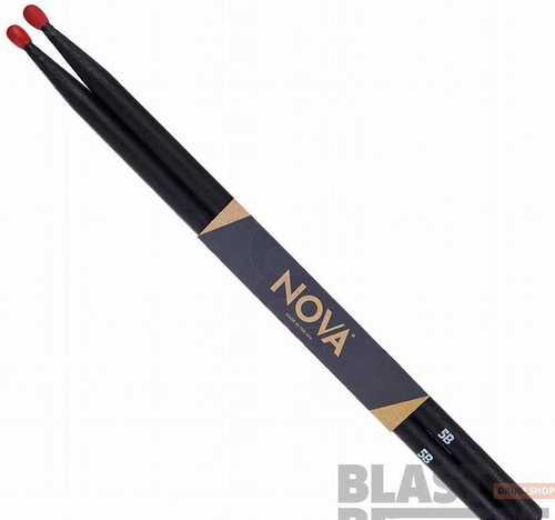 Барабанные палочки nova by Vic Firth 5B Черные с нейлоном (N5BNB)