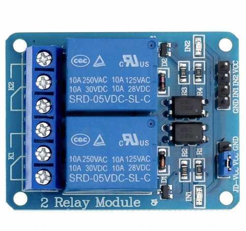 Реле SRD-05VDC модуль на 2 канала Songle