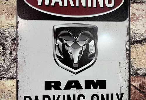 Декор на стену Parking Only Dodge Ram