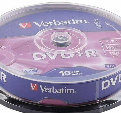 Диски Verbatim DVD+R (упаковка 10 шт.)