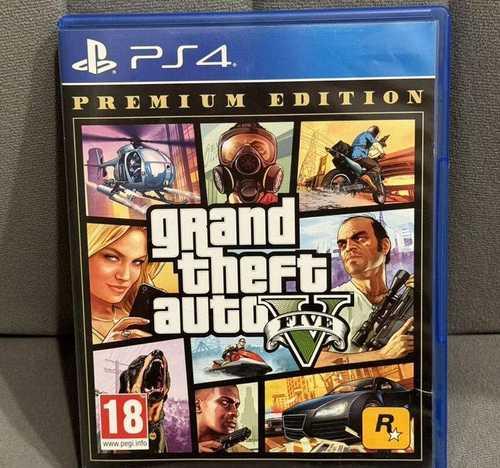 Диски на ps4 GTA5 Premium Edition