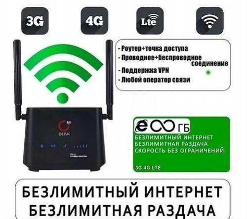 4G Wi-Fi интернет центр ZTE 2в1+Tapиф Meгаl 025