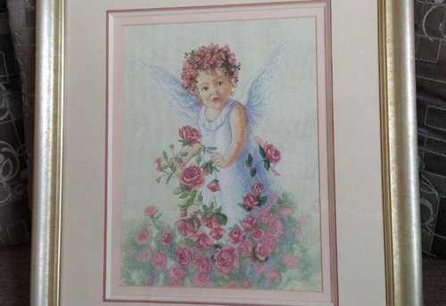 Картина вышитая (Rose Petal Angel)