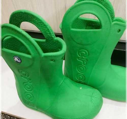 Резиновые сапоги crocs детские s 9