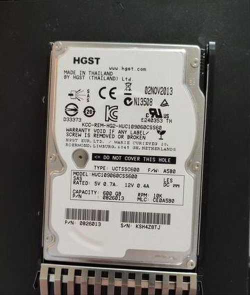 Жесткий диск серверный hgst SAS 600 Gb