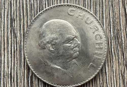 Монета 1 крона 1965 г.Уинстон Черчилль
