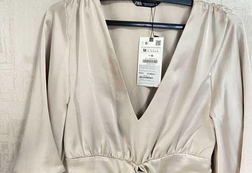 Топ женский блестящий zara новинка