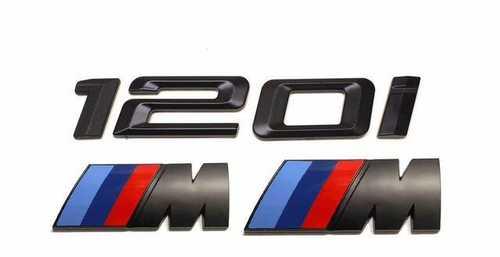 Комплект: шильдик 120 i BMW + M-performance черн