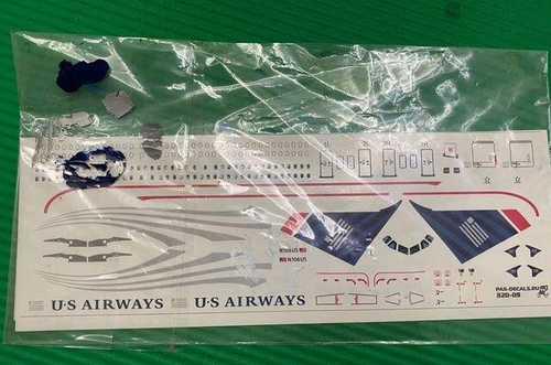 Декали для моделей US airways A320 1/144