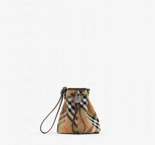 Burberry Check Drawstring Pouch