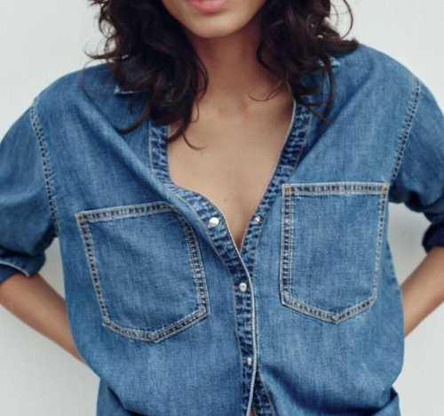 Джинсовая рубашка Zara
