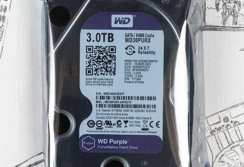 3.5" жесткие диски Western Digital Purple 3Tb